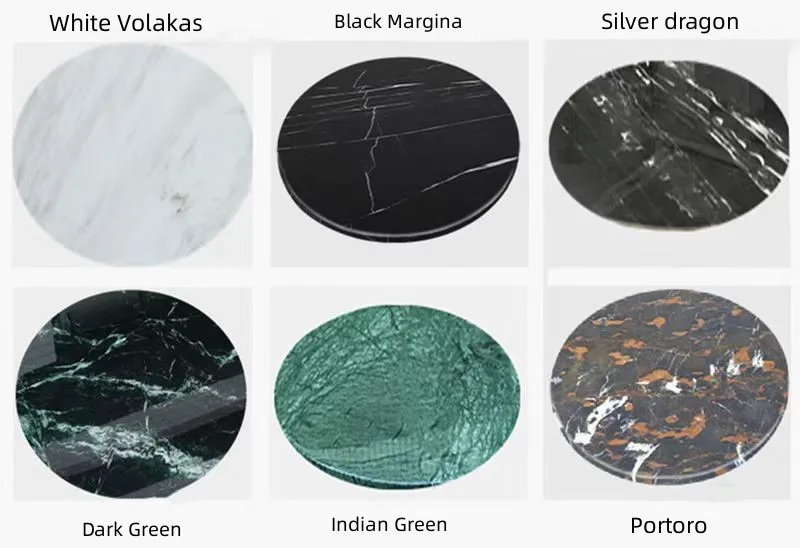 Modern Stainless Steel Leg Marble Top Round Living Room Home Furniture ...