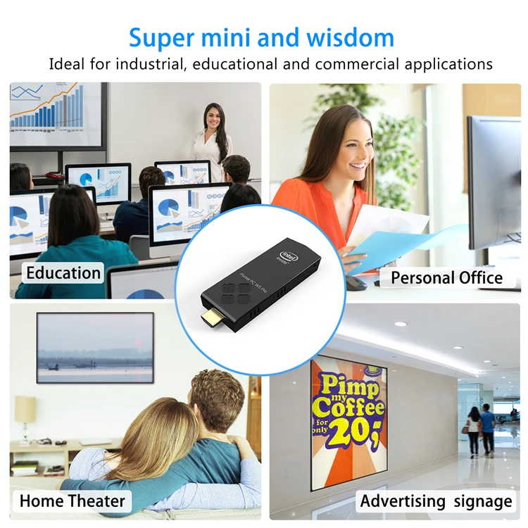 Zbigstar T5A Mini PC Stick - Portable Intel Z8350 Power