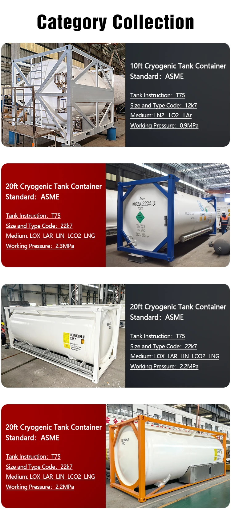 20ft Tank Container Cryogenic Co2 Storage Tank T75 Iso Tank Transport ...