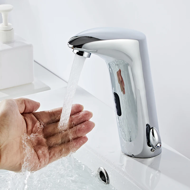Factory Touchless Sensor Automatic Faucet Bathroom Cold And Hot Water ...