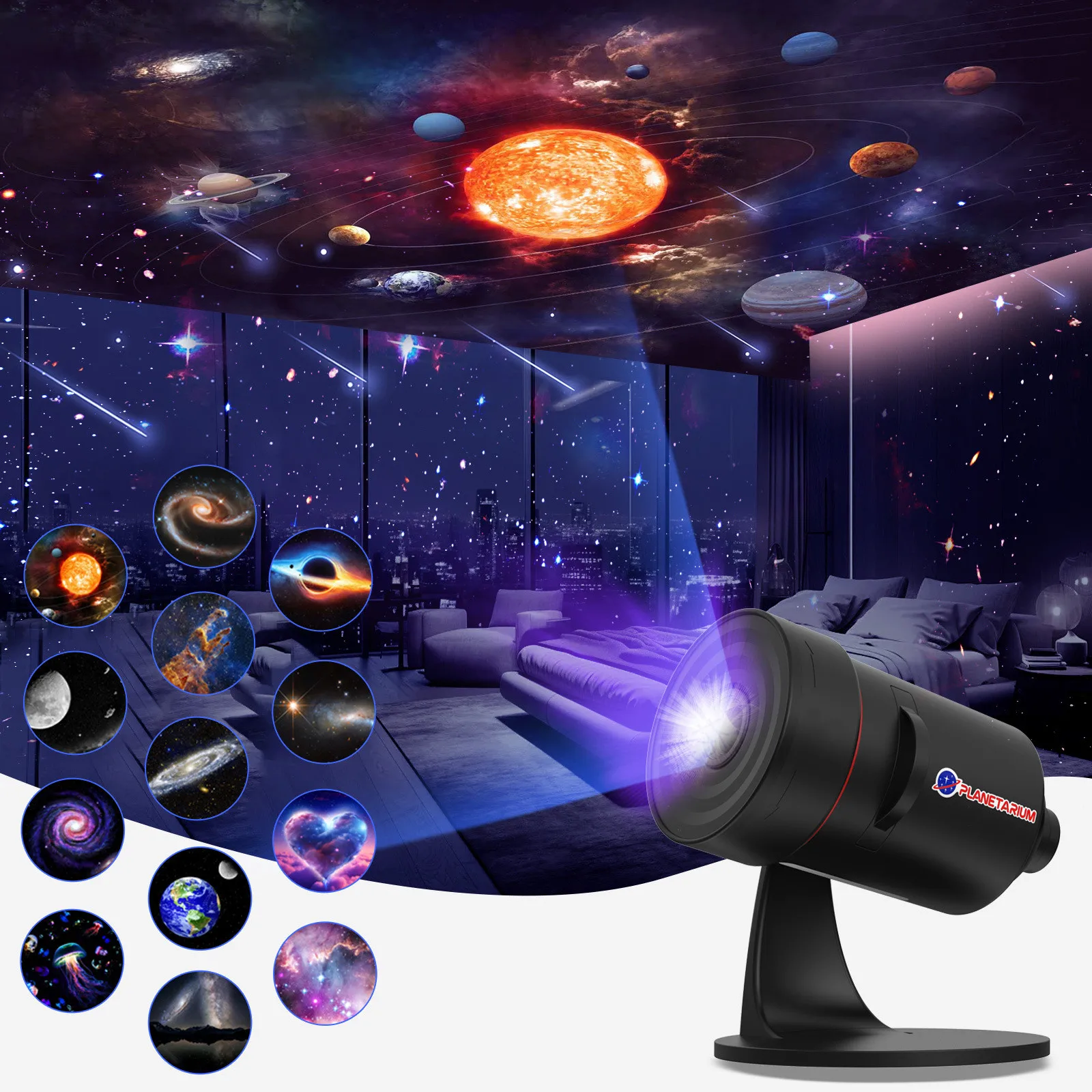 4K Ultra-Clear Telescope Projection 10 In1 Films Galaxy Projector With ...