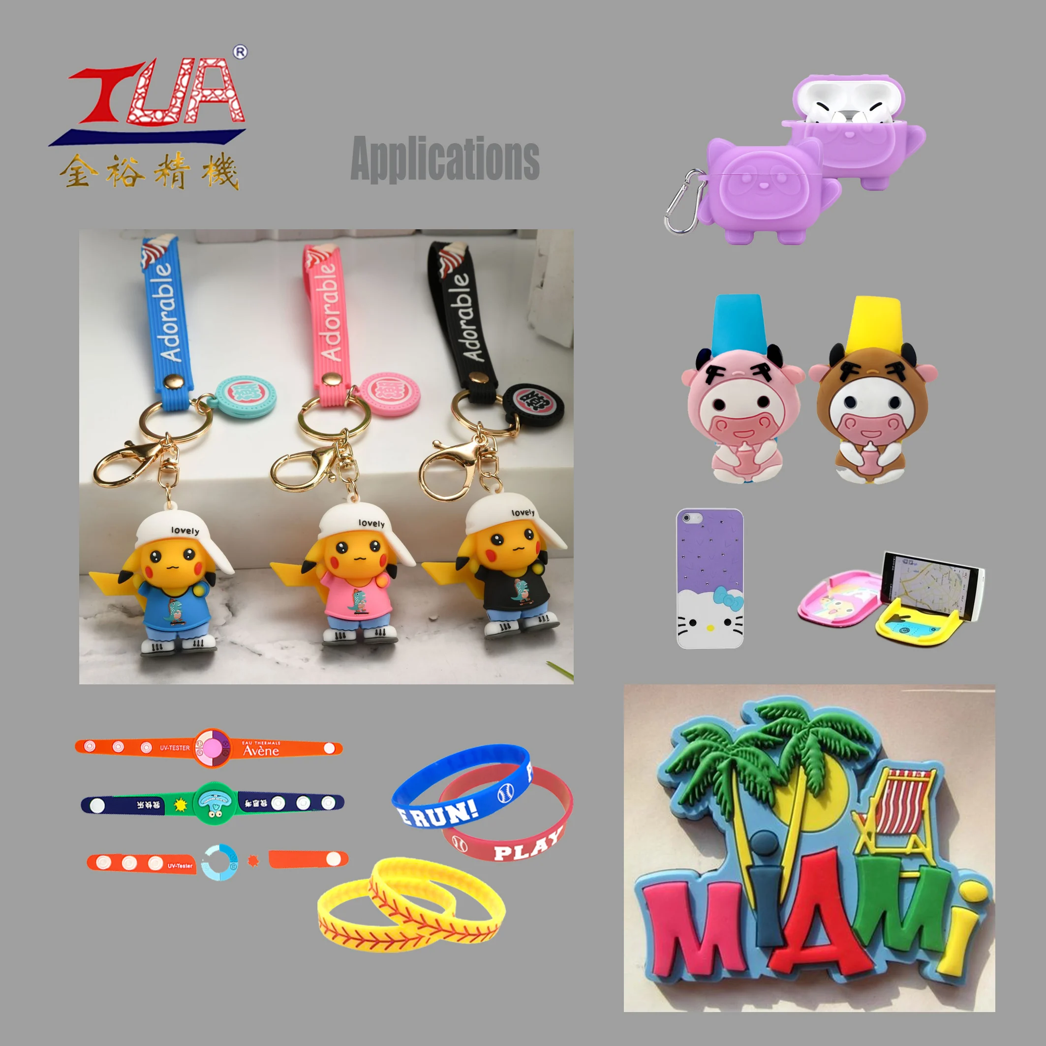 Alibaba.com: Custom 3D PVC plastic doll machines, cartoon animal face ...