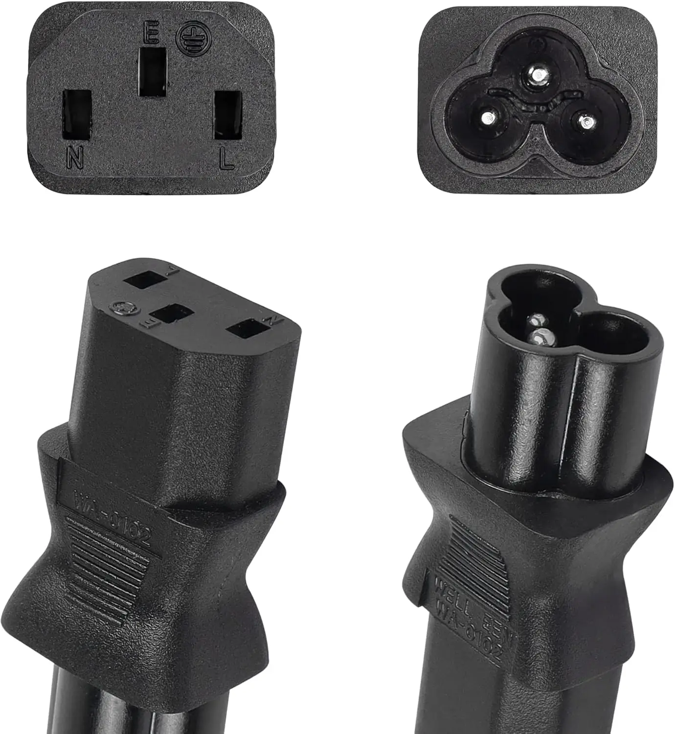 Wholesale Price IEC 320 C6 Male to C13 Female AC Extension Connector ...