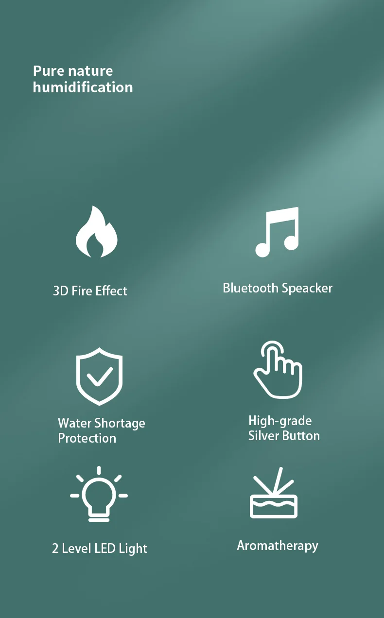 Hot Usb Ultrasonic Essential Oil Aromatherapy Flame Diffuser Flame Air ...