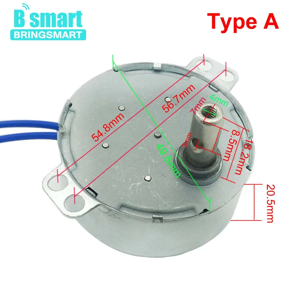 BringSmart JS-50B(S) BLDC DC 마이크로 모터, 5V 6V 9V 12V 24V 동기 모터 50Hz 0.9 ...