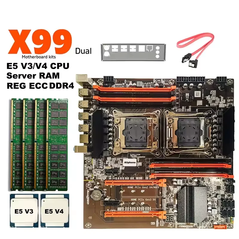 Combo Kits Server Motherboard X99 Mainboard Daul Channel Main Board ...