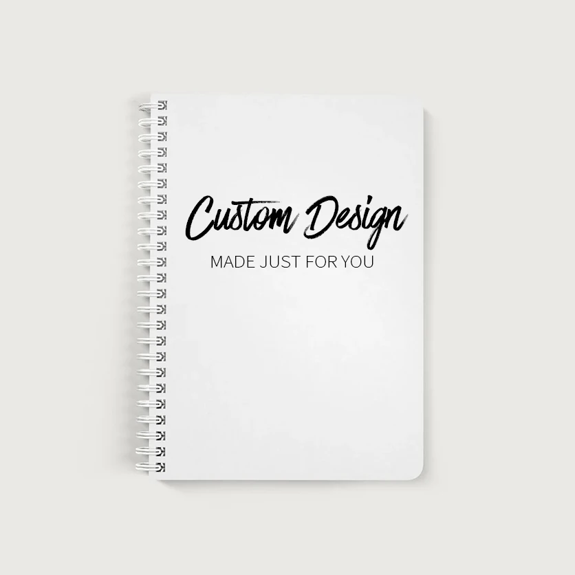 Custom White Hardcover Composition 8.5x11 Big Spiral Notebook Primary ...