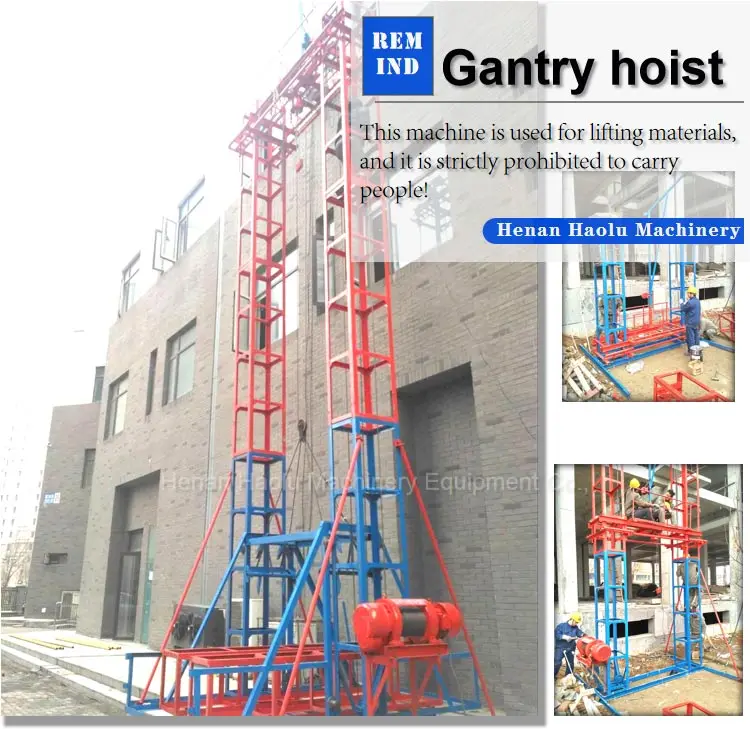 Construction Hoist Elevator Building Hoist Double Column Hoist Goods ...