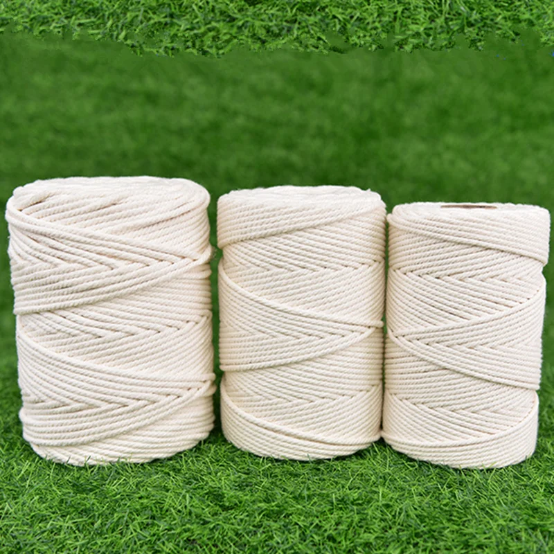Wholesale 3mm 100% Natural Cotton Rope Diy Cotton Macrame Kit Twisted ...