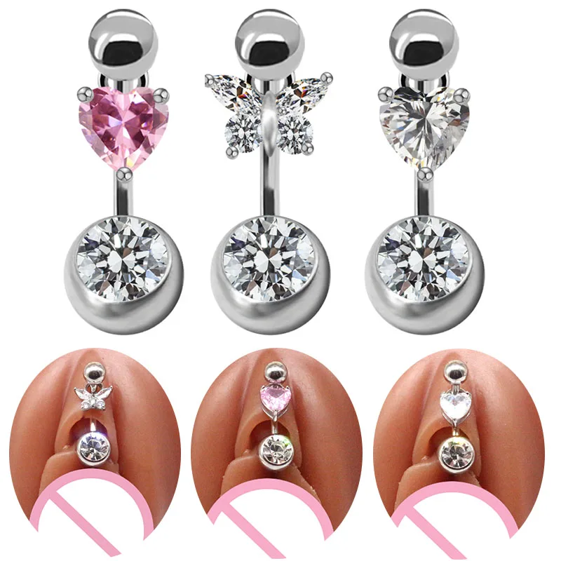 Gaby 316l Surgical Steel Genitals Body Piercing Jewelry For Women Belly Button Ring Door Knocker ...