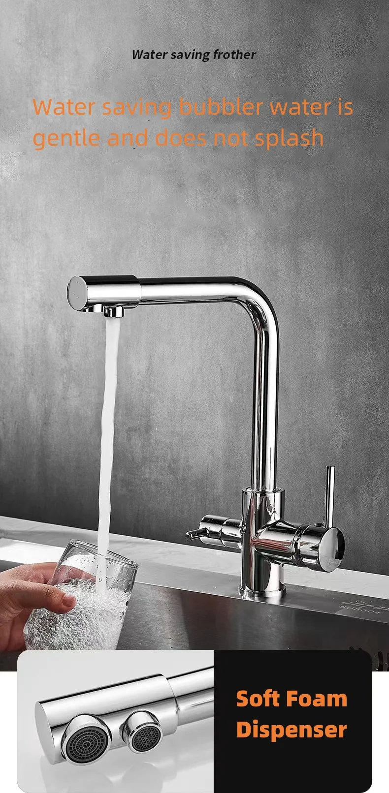 Modern Kitchen Faucet Brass Material Water Purifier Faucet Kitchen ...