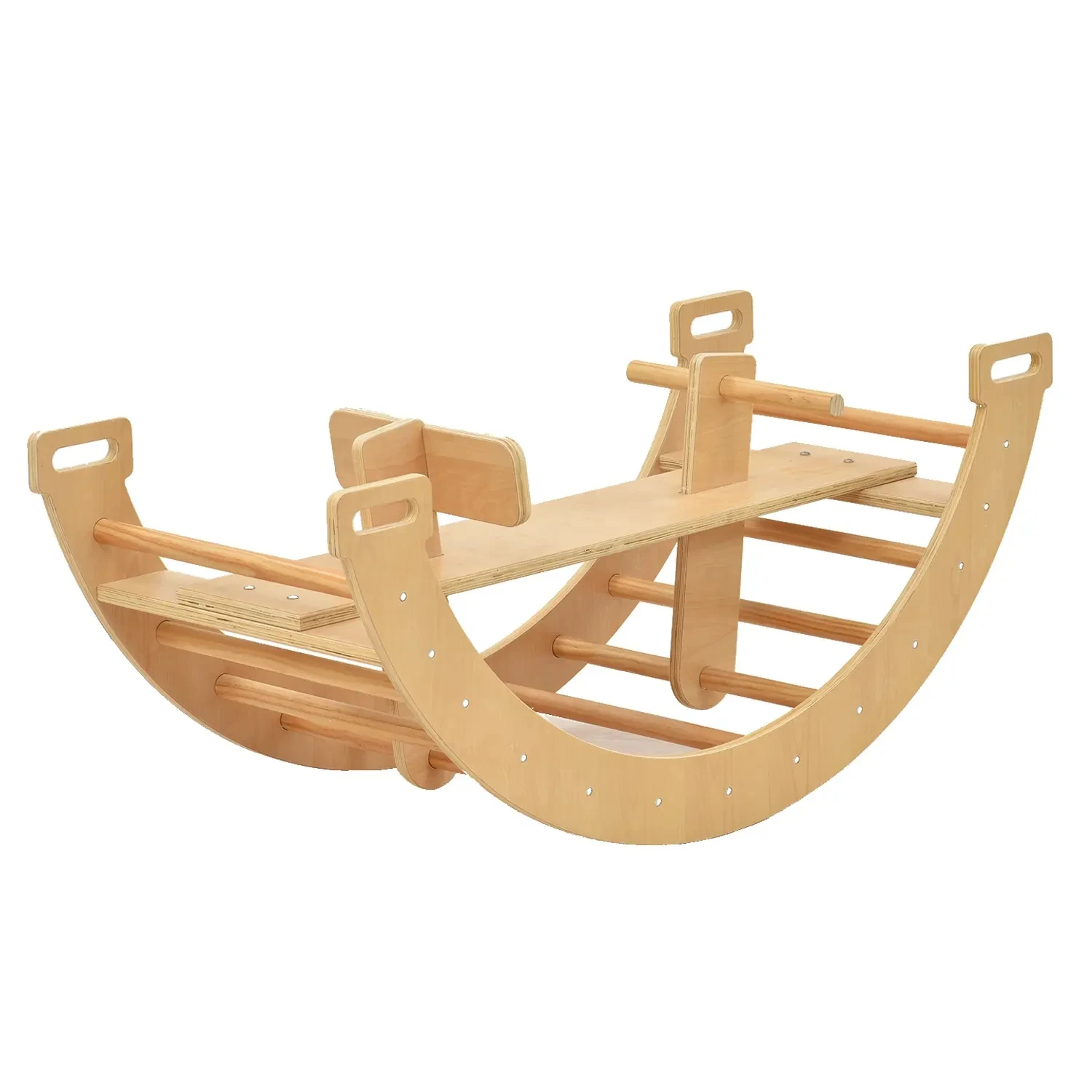 Wooden Rocker Climbing Toys Kids Indoor Rocker Chair With Handle ...