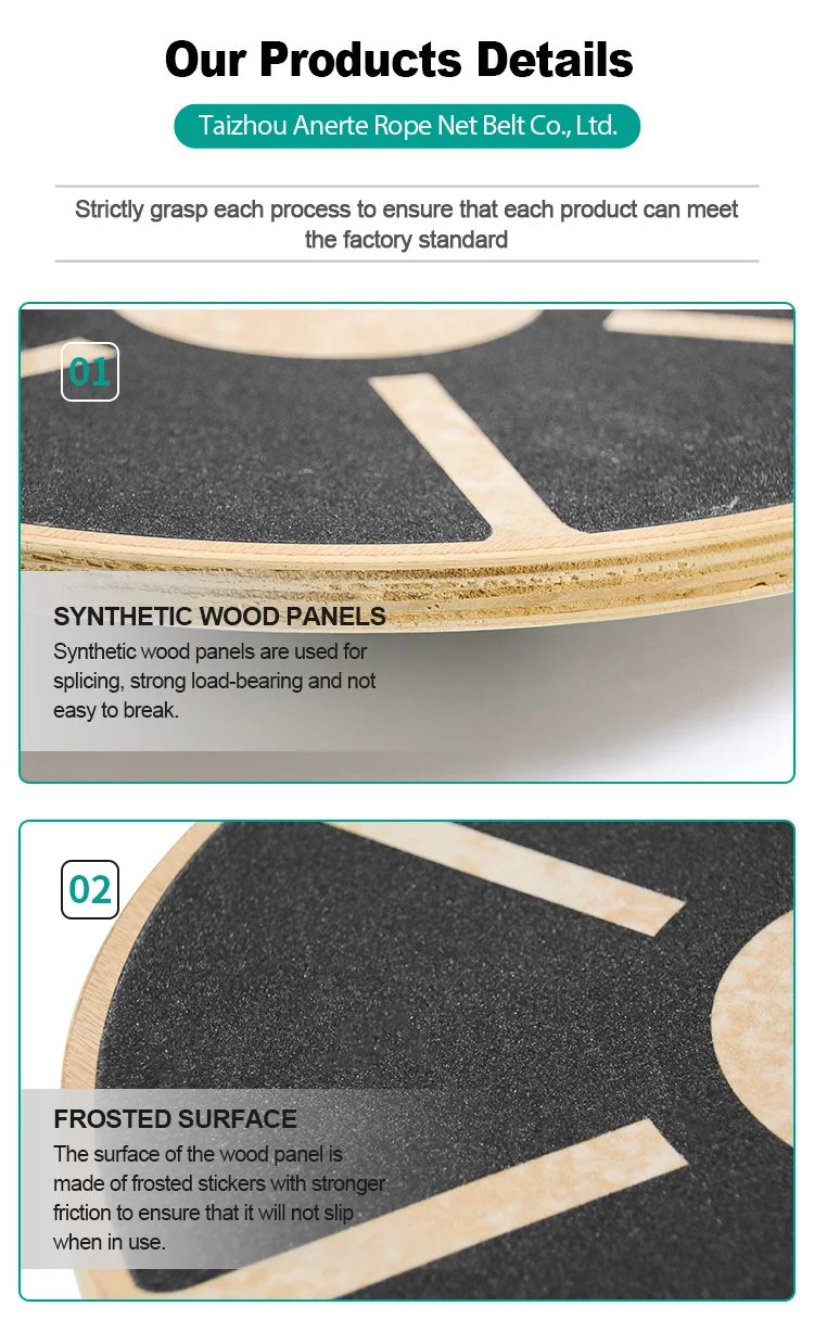 Wooden Wobble Balance Board Core Strength Exercise Fitness Accessory ...