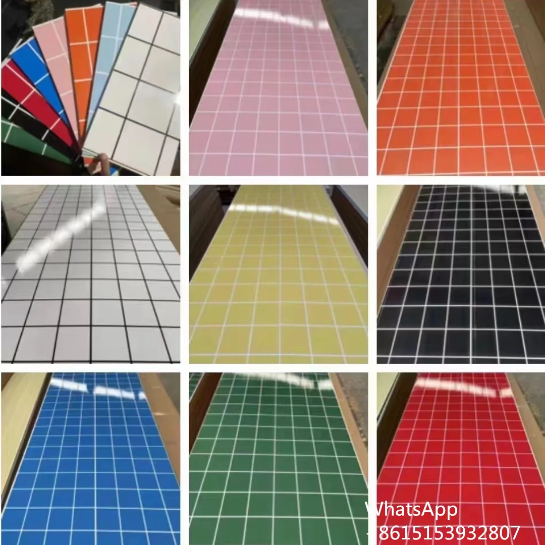 Luxury Laminated Sheet Carbon Crystal Plate Wood Veneer PVC Marble Wall ...