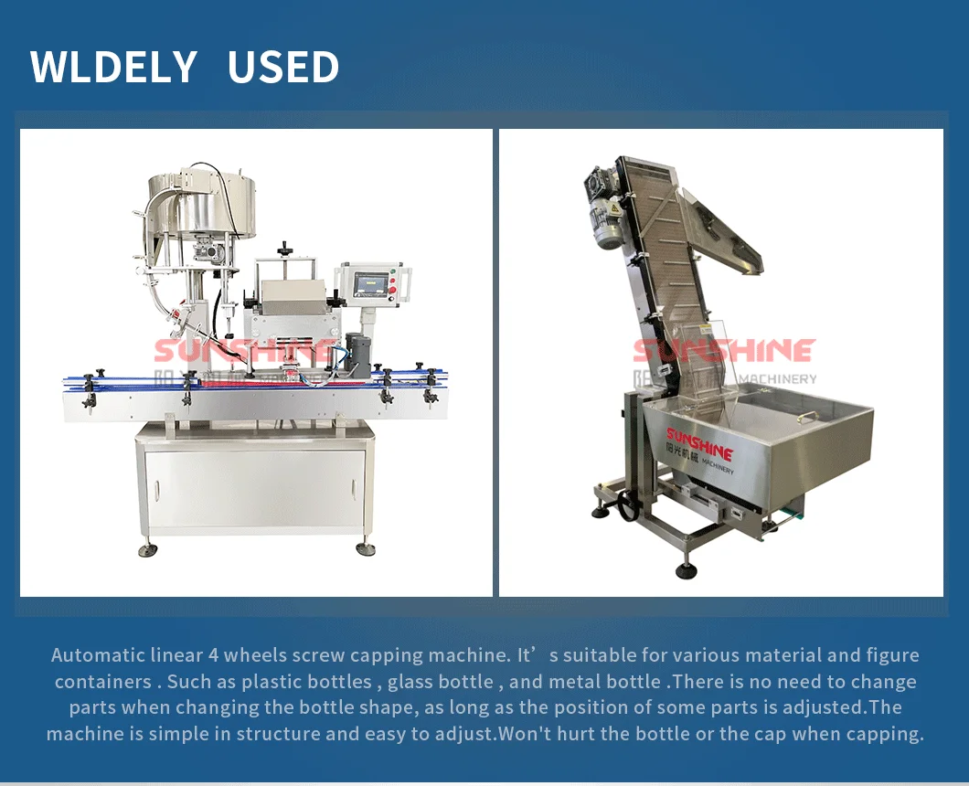 Easy Use Automatic Linear High Close the Bottle Cap Machine Speed Multi ...