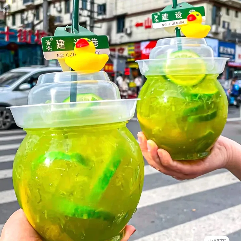 Thickened Material Disposable Milk Tea Juice Lemon Tea Plastic Bottle