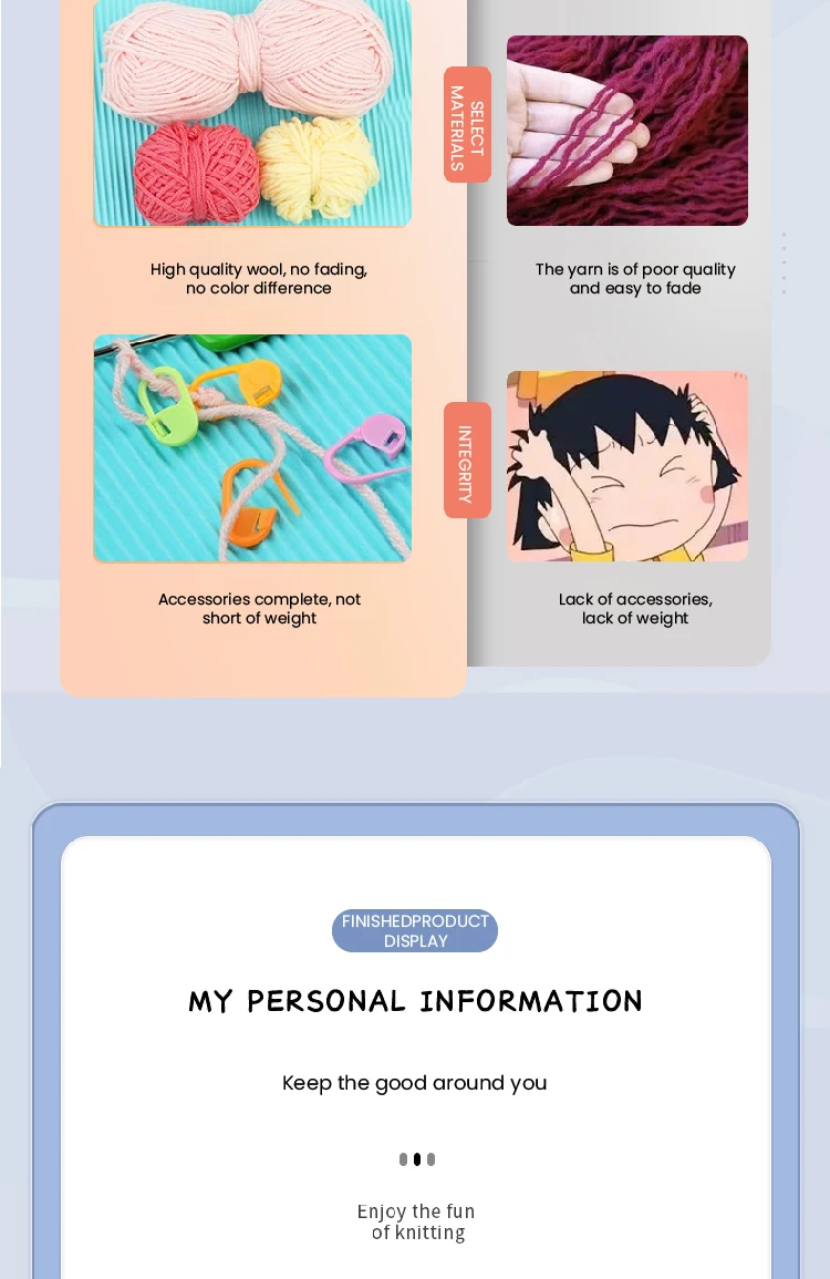 Good Service Yilan Diy Handmade Cute Mini Animal Crochet Kit For ...