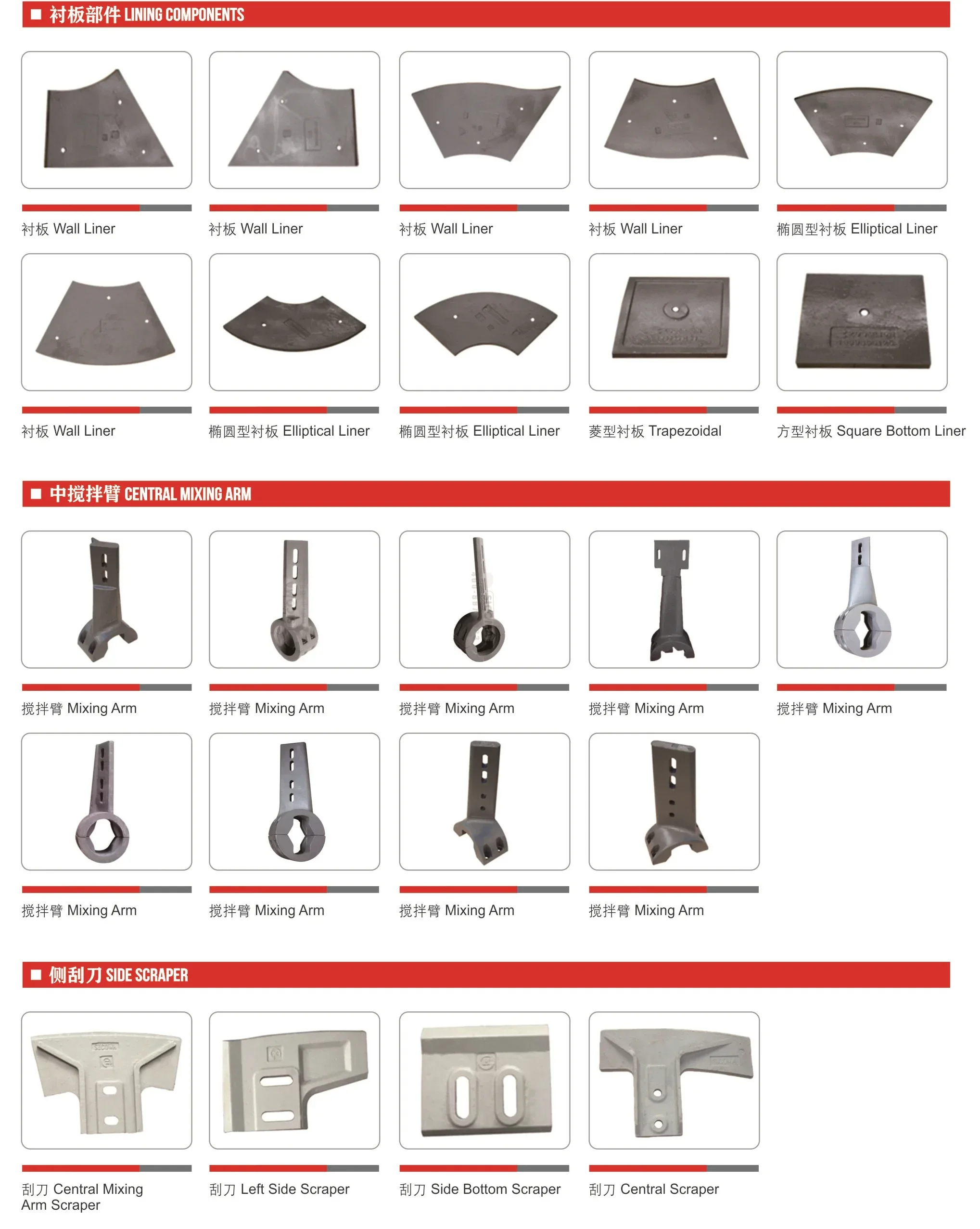 Sany Js4000 Mixer And Parts Arm Counterpart Arm Protector End Liners ...