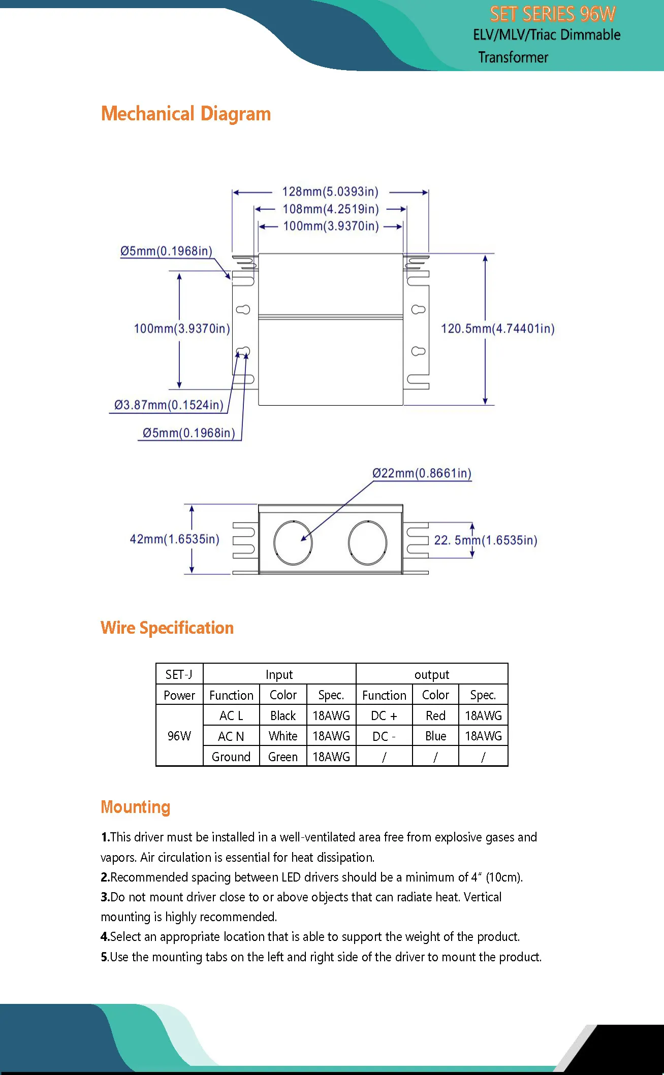 Built in Junction Box ELV/MLV/Triac Triac Dimmable 60W 96W Led Driver ...