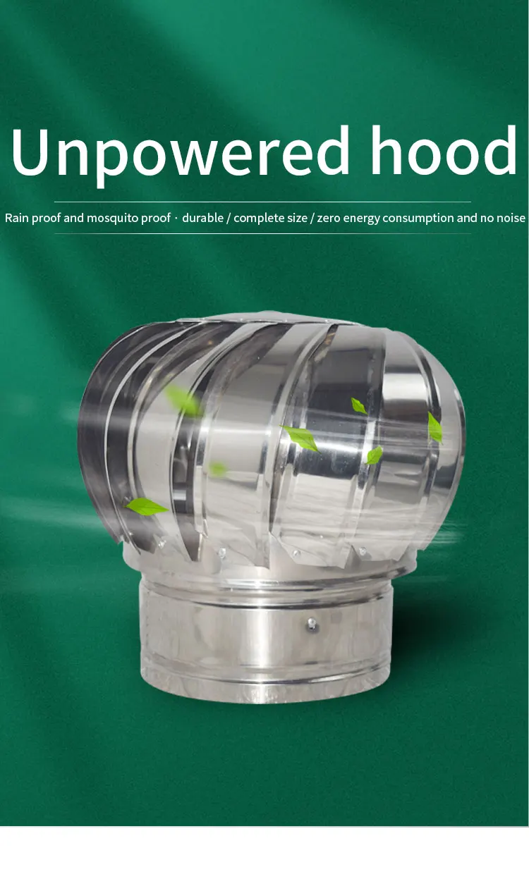 Rain-proof Electric Wind-driven Axial Flow Roof Turbine Fan Silver Wind ...