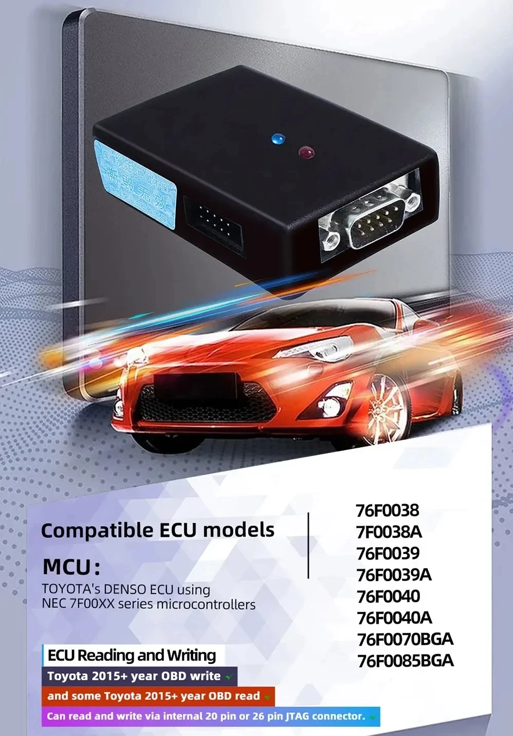 ECU Flasher Programmer for Toyota Lexus Denso Support 2015 + Obd Write ...