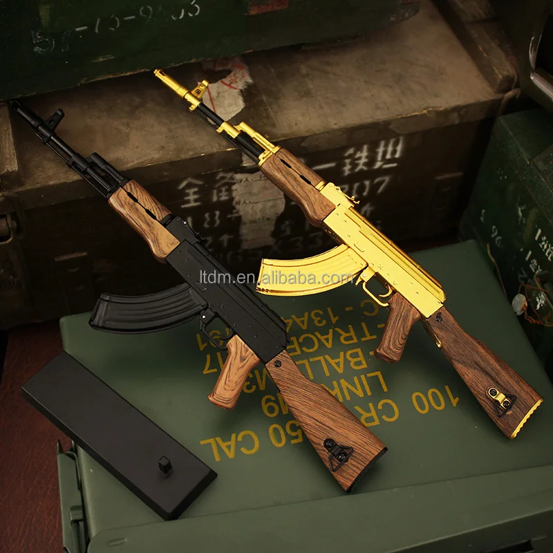Realistic Mini AK47 Toy Gun - 1:3 Scale Metal Sniper Rifle, 28cm for ...