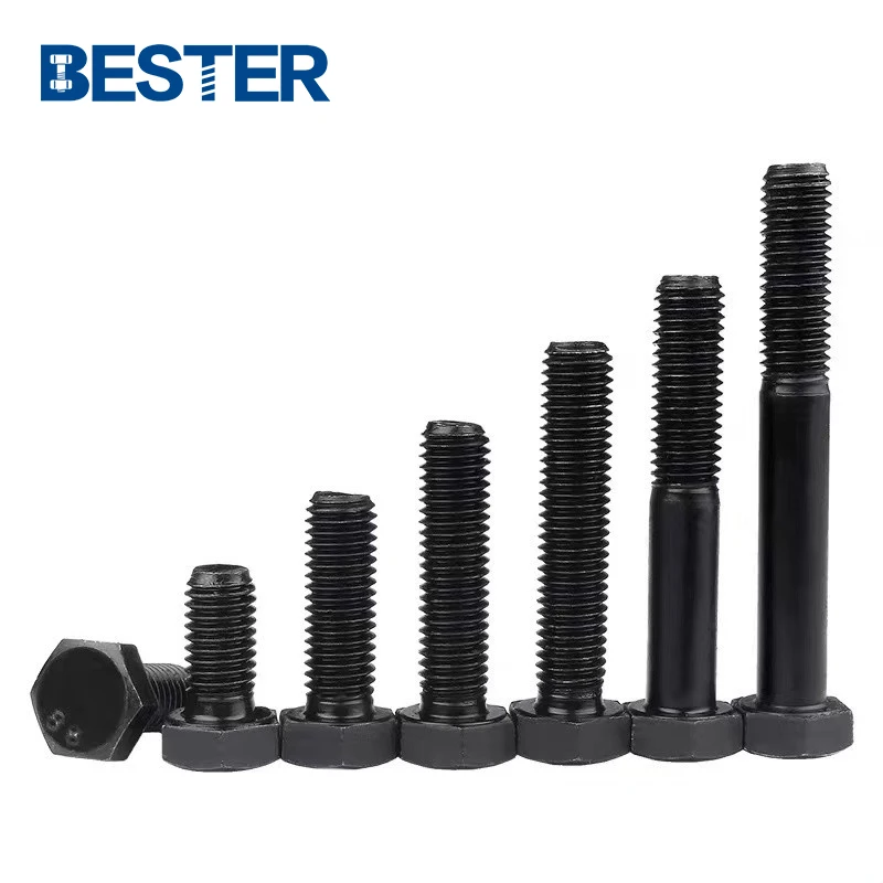 DIN960 Fastener high strength fine thread grade 8.8 black plated carbon ...