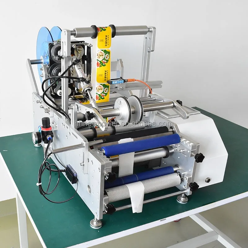 Desktop Semi-automatic Sticker Curved Labeling Machine Round Bottle ...