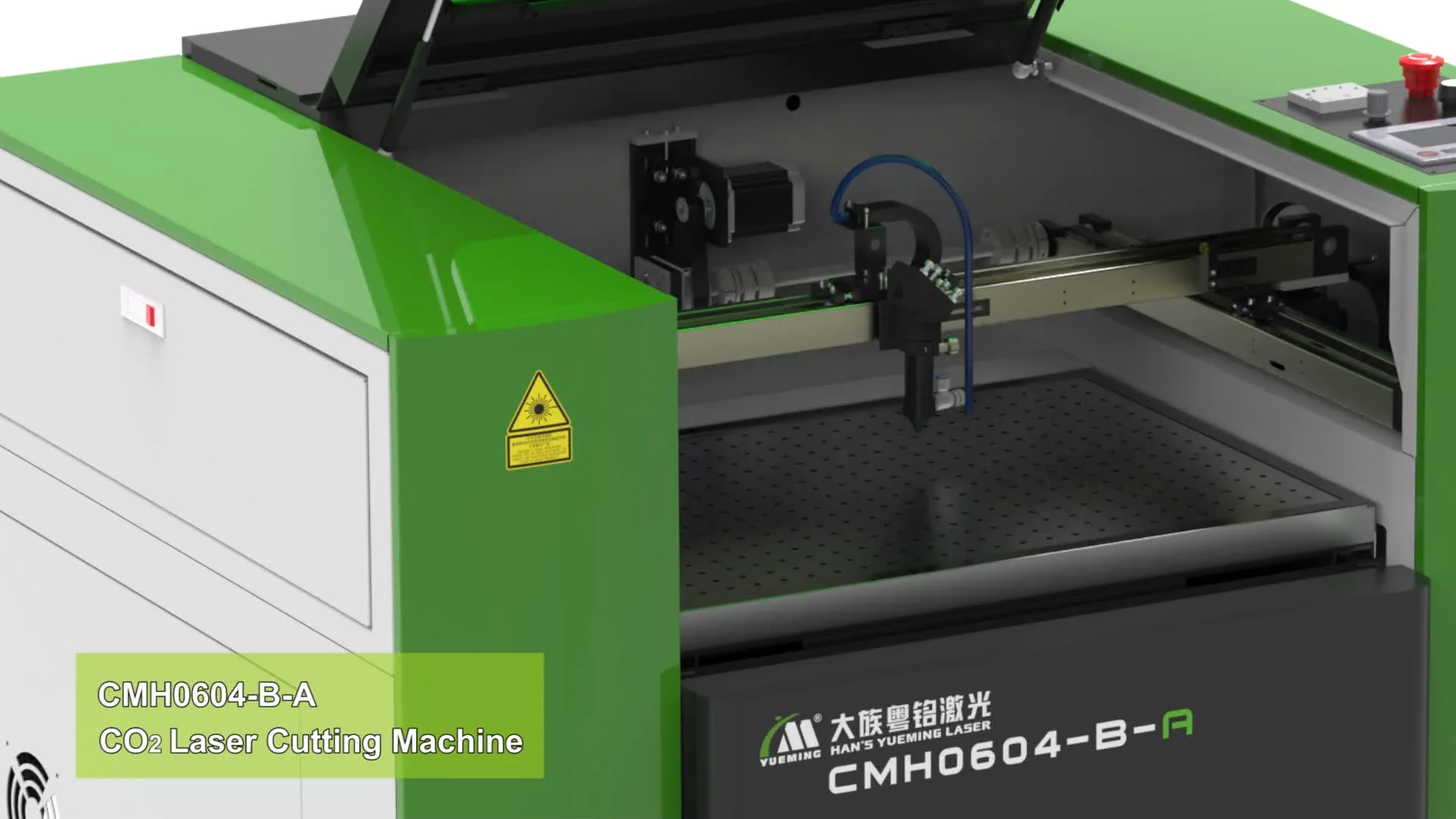 Han's Yueming 6040 Ruida 60w 57mm 60w Co2 Laser Engraving Cutting ...