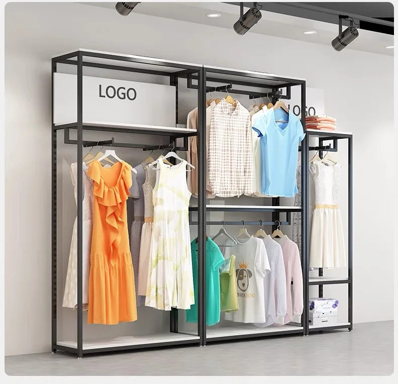 Gold Clothes Display Stands for Boutique - Modern & Stylish