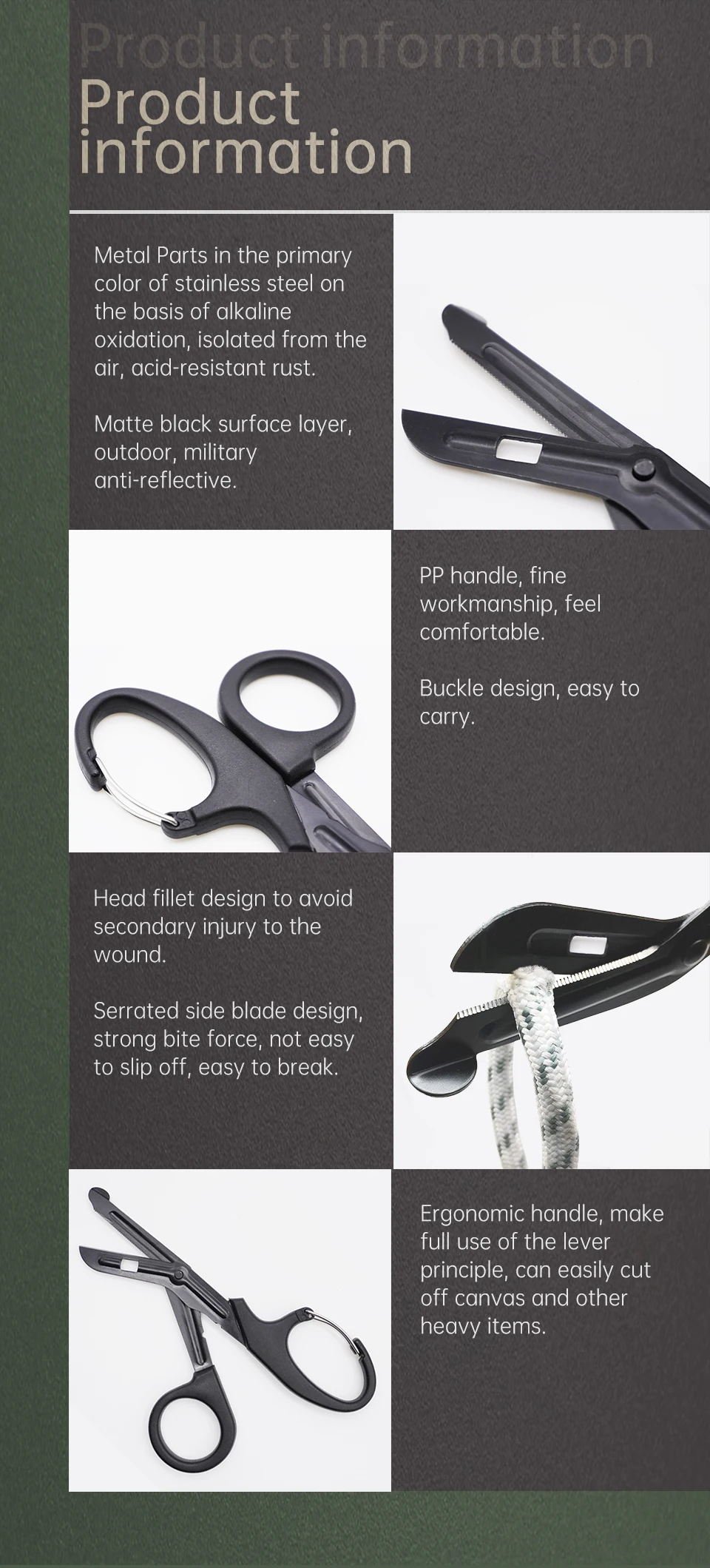 Tactical Small Medical Scissors/ Bandage Scissors Emergency Tactical ...