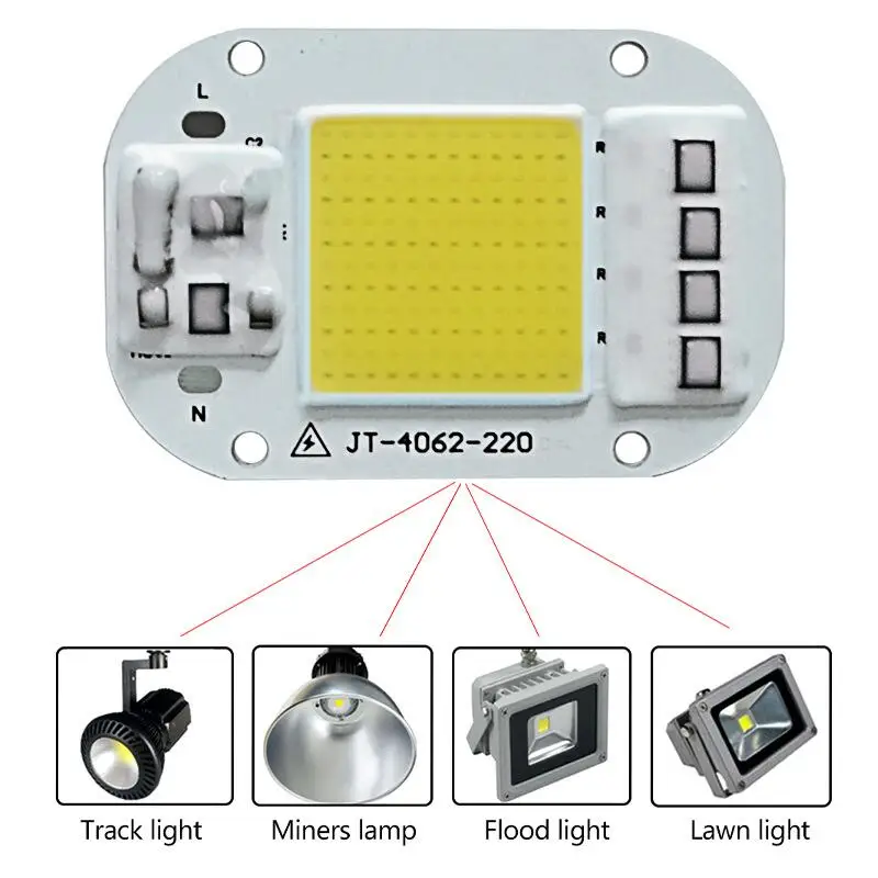 Alibaba.com: High Power 110V 220V LED Chip 20W 30W 50W COB Chip Panel ...