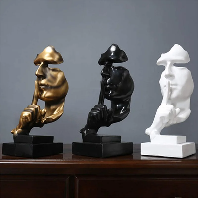 Polyresin Crafts Thinker Statue Abstract Art Figurine Modern Home Resin ...