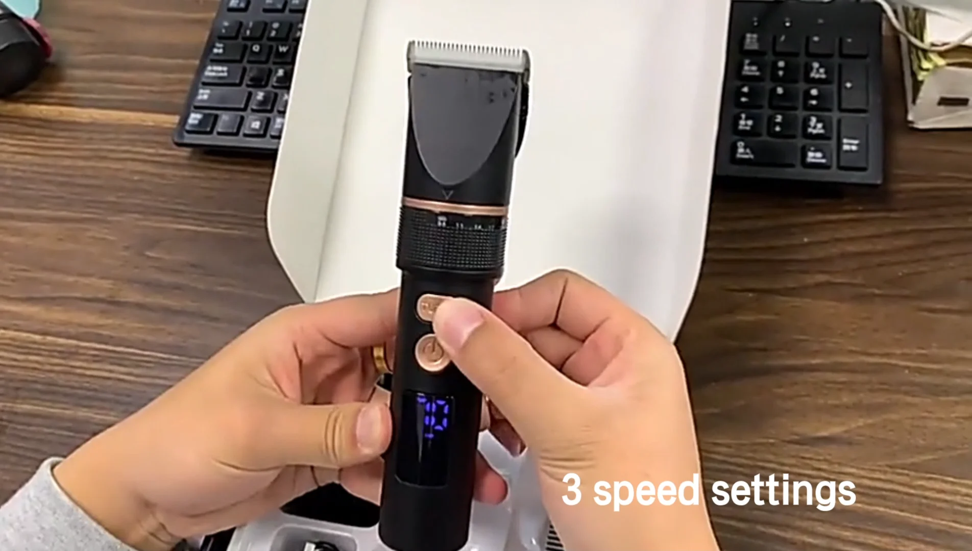 Pritech Titanium Cutter Ceramic Blade Rechargeable Electric Hair ...