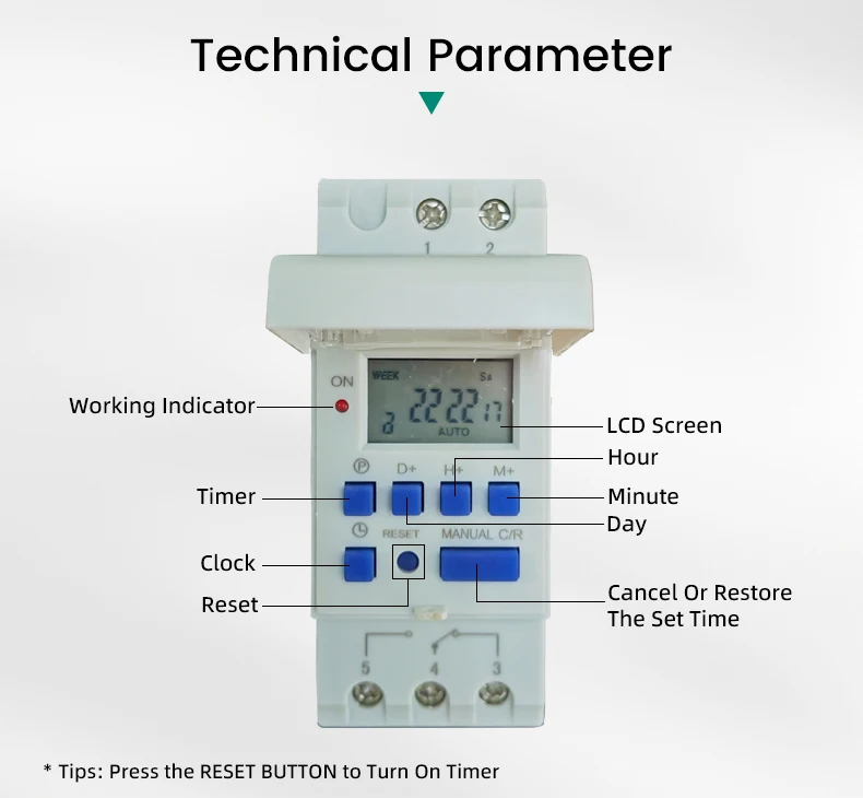 CSQ Timer 220V 110V 24V 12V - Digital LCD Power Timer