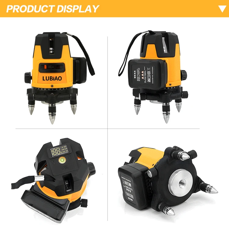 Multifunctional 5 Lines 3d Self Leveling 360 Degrees Green Rotary Laser ...