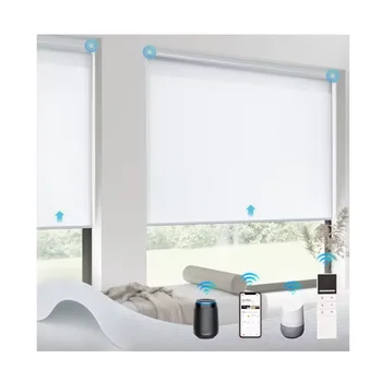 Roller Blinds And Shades With Remote Battery Power Indoor Smart ...