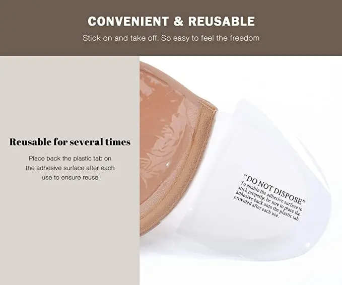 Factory Plus Size Adhesive Bra Strapless Backless Self Sticky Invisible ...