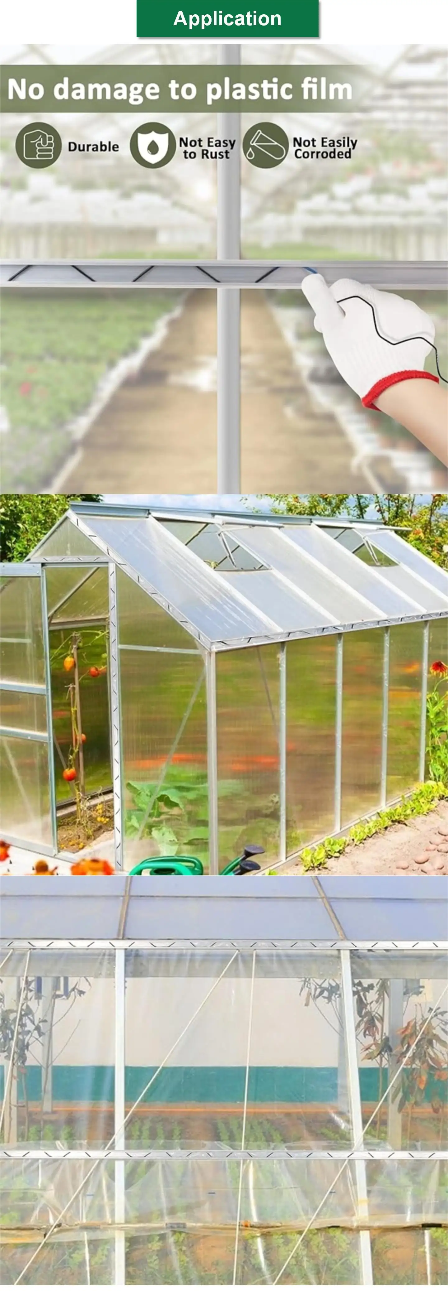 Greenhouse Film Lock Channel Wiggle Wire Green House Lock Channel ...