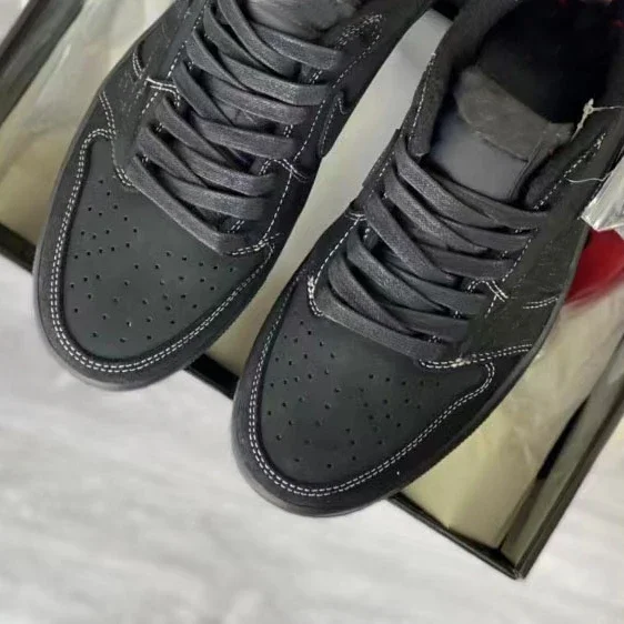 Factory Hot Selling Style 1s Black Color Travis Scott Retro Basketball ...