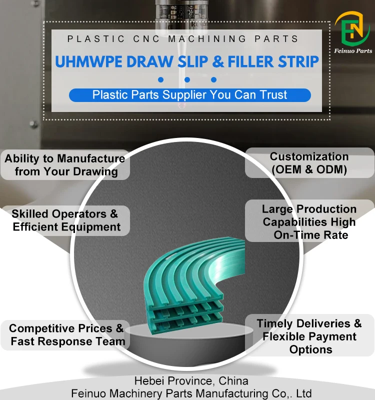 Uhmwpe Cnc Moulding Sliding Conveyor Chain Guide Plastic Linear Guide ...