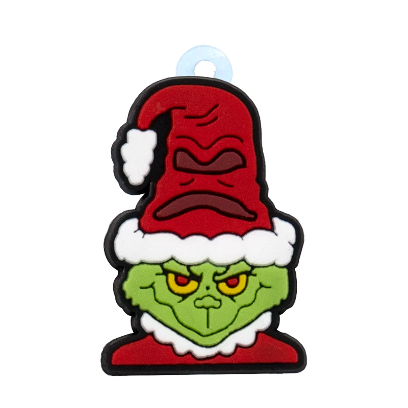 Pvc 2d Keychains Anime Cartoon Figure Key Ring Grinch Key Holder Fit ...