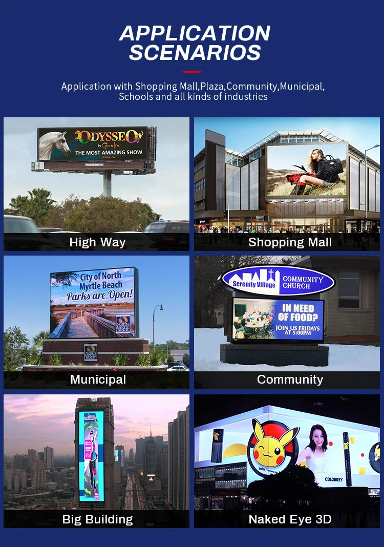 Shenzhen Lecede Ip65 Waterproof Giant Outdoor Commercial Advertising ...