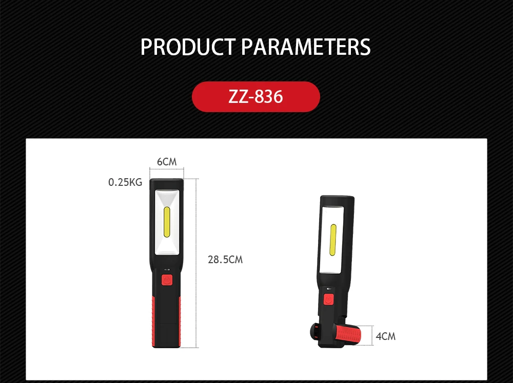 Magnetic Mechanic Car Inspection Light - Portable & Bright