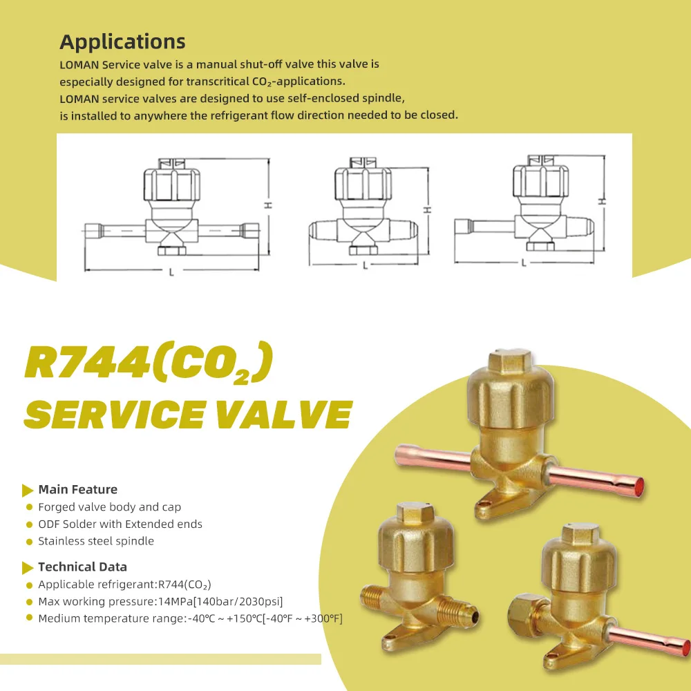 LOMAN R744 CO2 Compressor Refrigeration Service Stop Valve| Alibaba.com