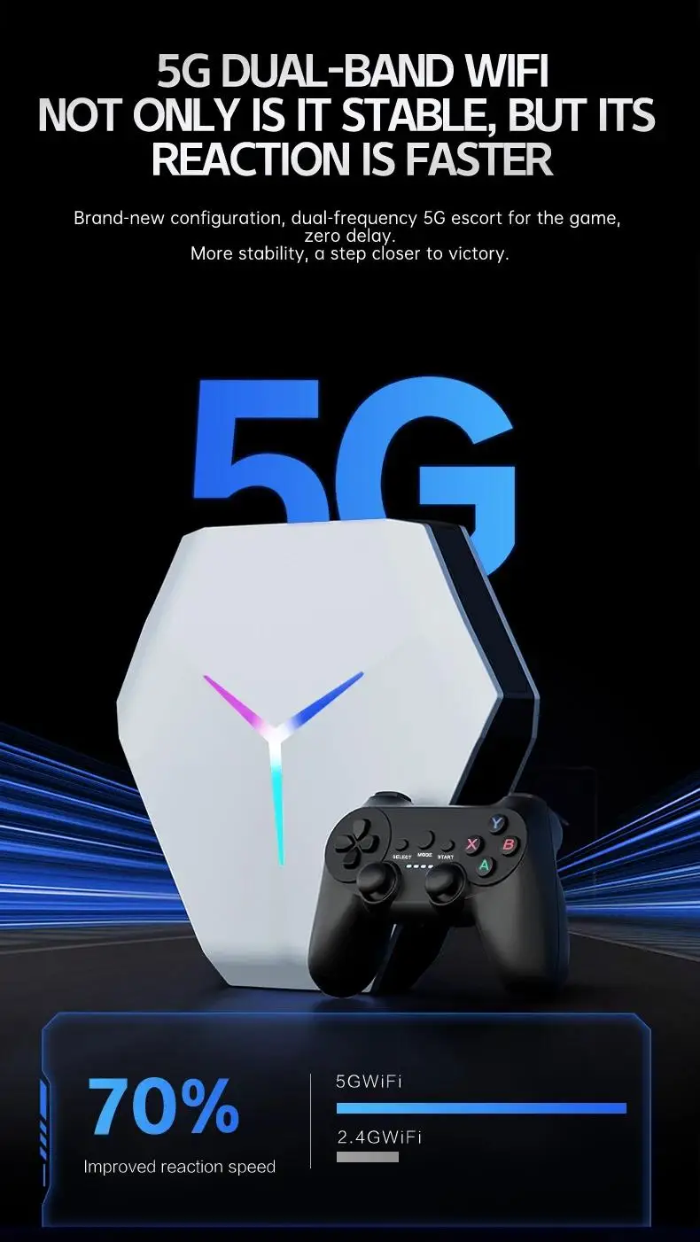 X10 Video Game Console - 4K Gamestick TV BOX 5G Dual System