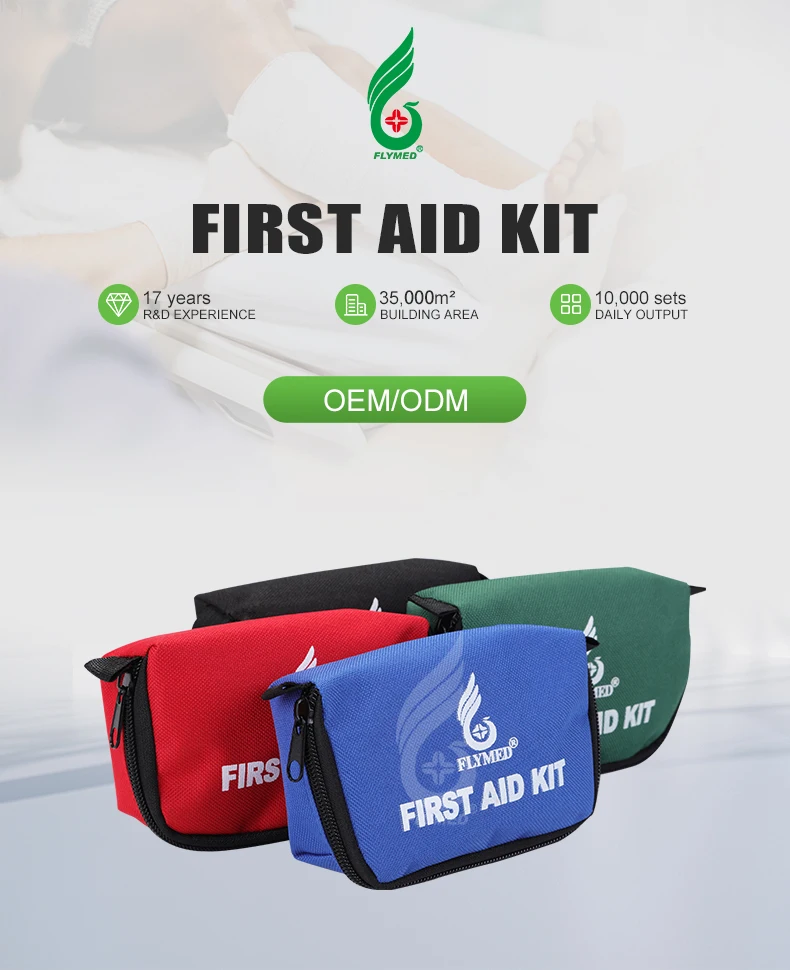 Outdoor Camping Workplace Emergency Red Mini First Aid Kit With Foil ...