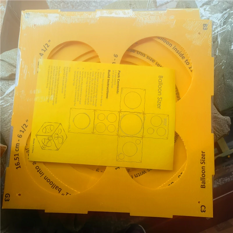 13 Holes Collapsible Plastic Cube Balloon Sizers Box 3-14 Inch Balloons ...