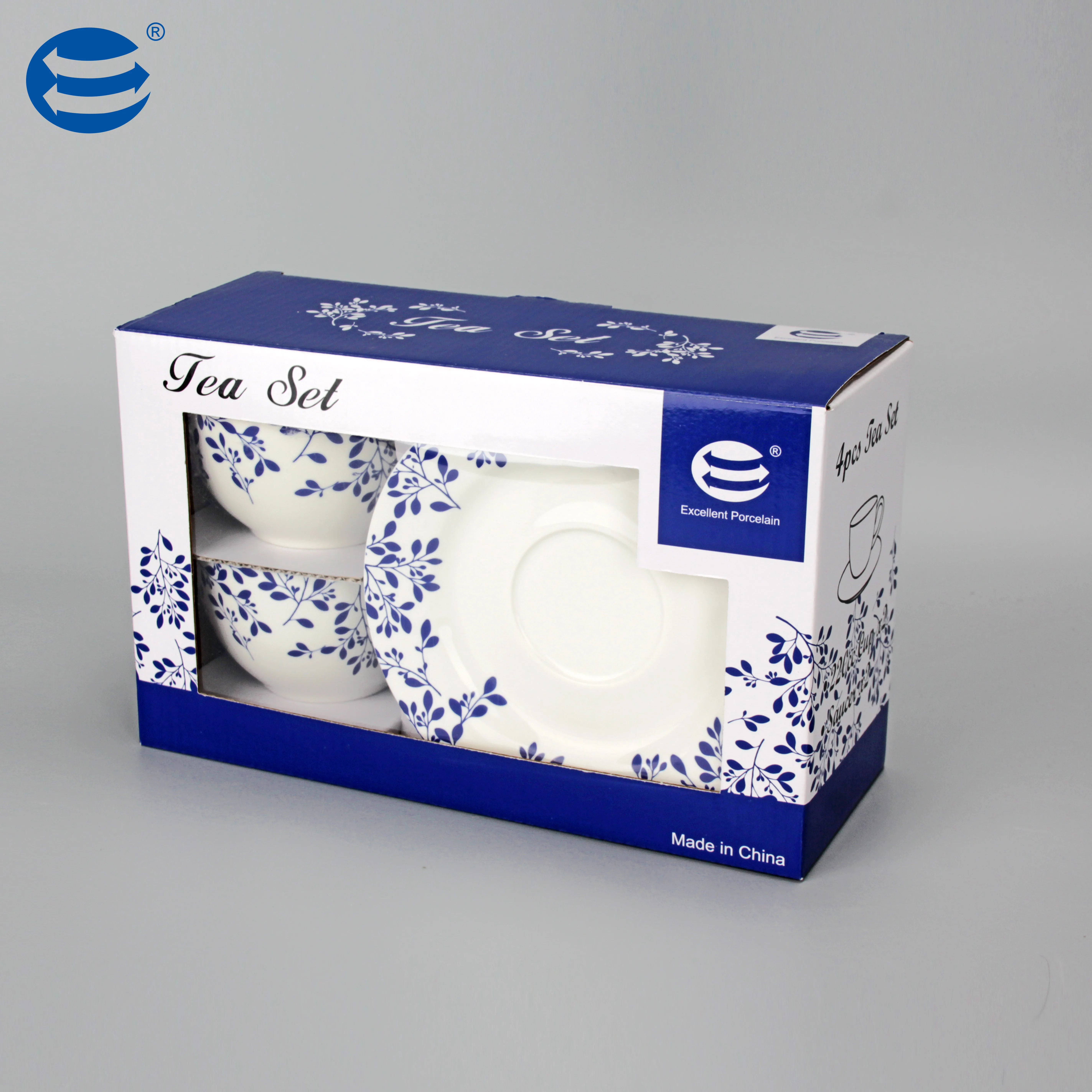 Elegant Blue and White Flower Ceramic Pattern Tableware Sets