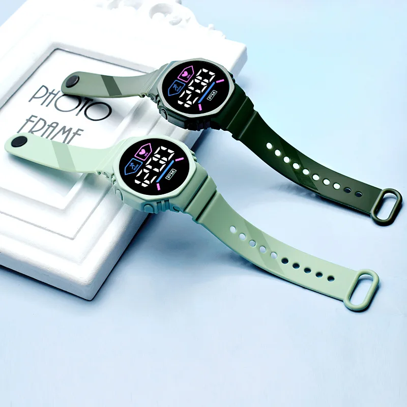 Fashion Led Display Watch Silicone Digital Sports Watch Waterproof ...